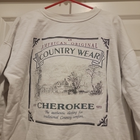 Cherokee | Tops | Vintage 9s Cherokee Clothing Pullover Sweatshirt Grey ...